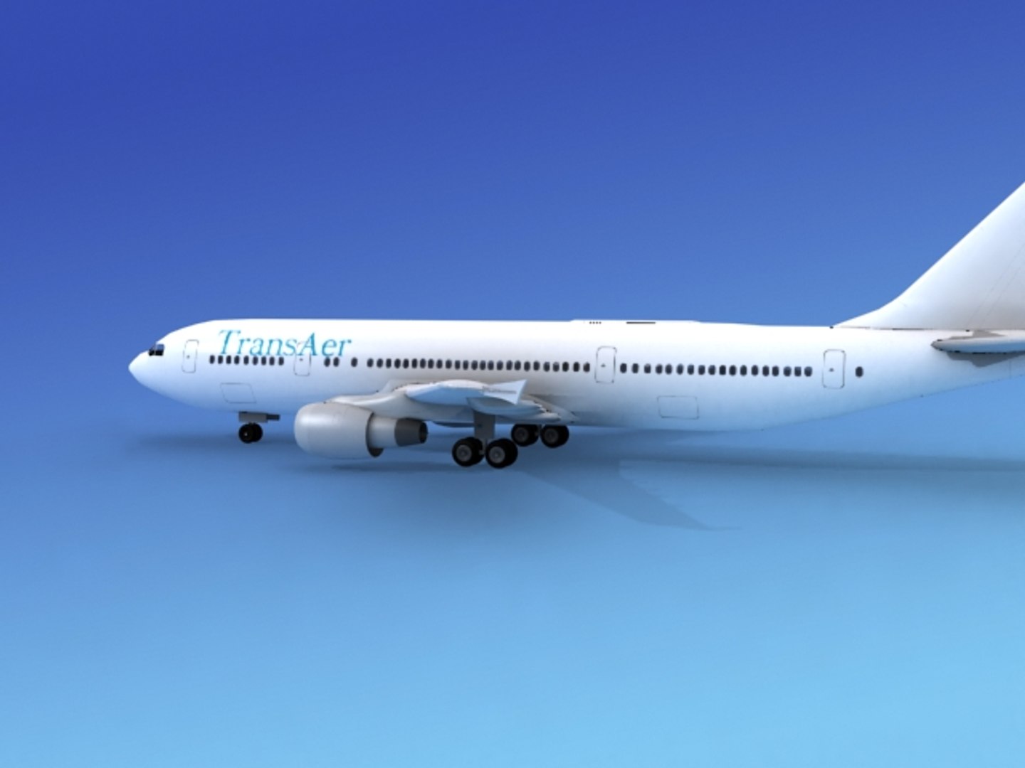 3d Airline Airbus A300 Model
