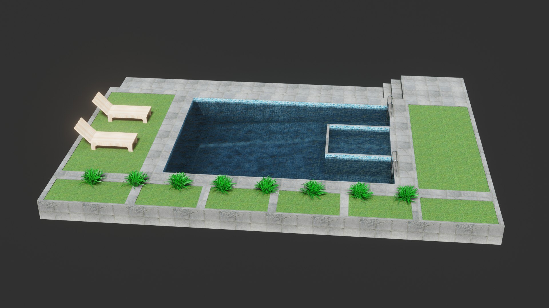 3D Swimming Pool - Low Poly - GameReady model - TurboSquid 1727112