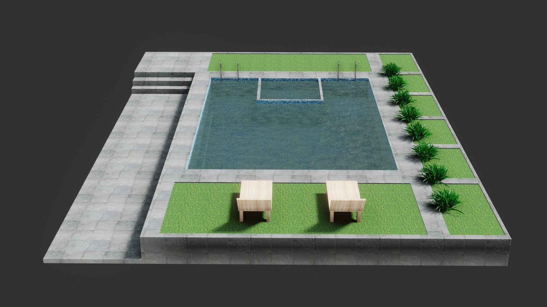 3D Swimming Pool - Low Poly - GameReady model - TurboSquid 1727112