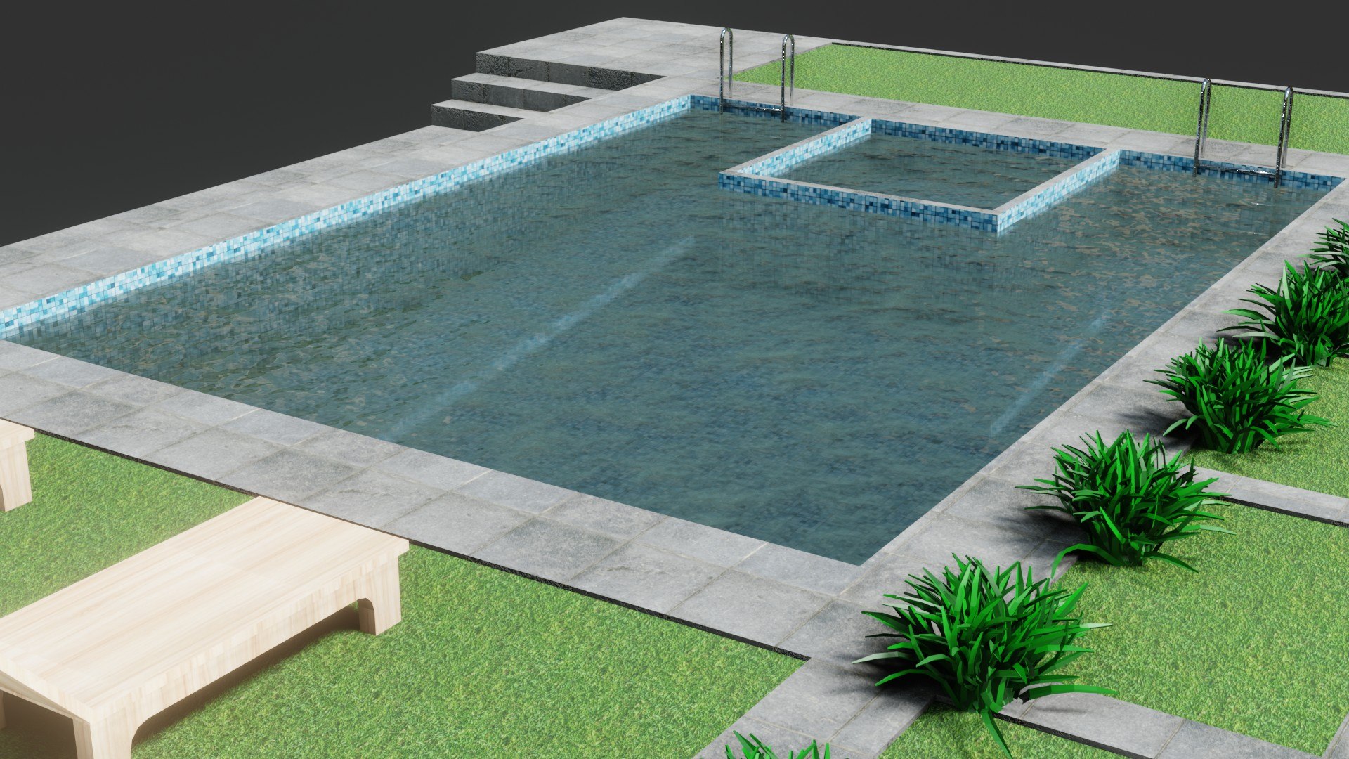3D Swimming Pool - Low Poly - GameReady model - TurboSquid 1727112