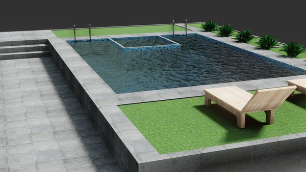 3D Swimming Pool - Low Poly - GameReady model - TurboSquid 1727112