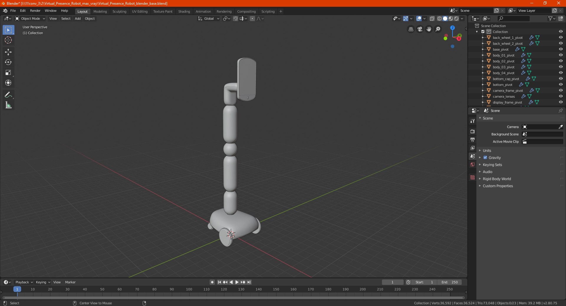 3D virtual presence robot model - TurboSquid 1591539
