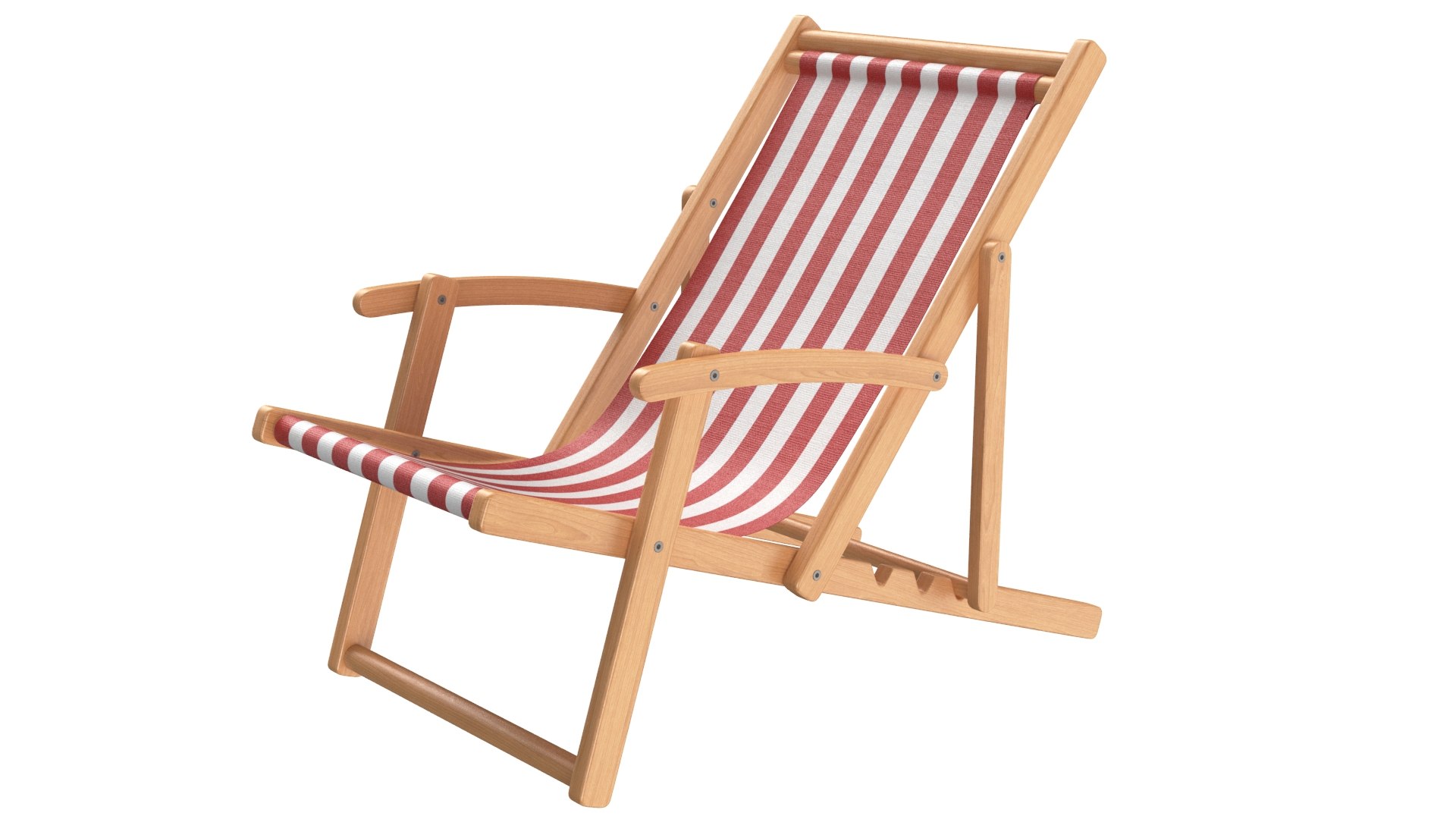 Detailed Red Beach Chair 3D Model - TurboSquid 2063564