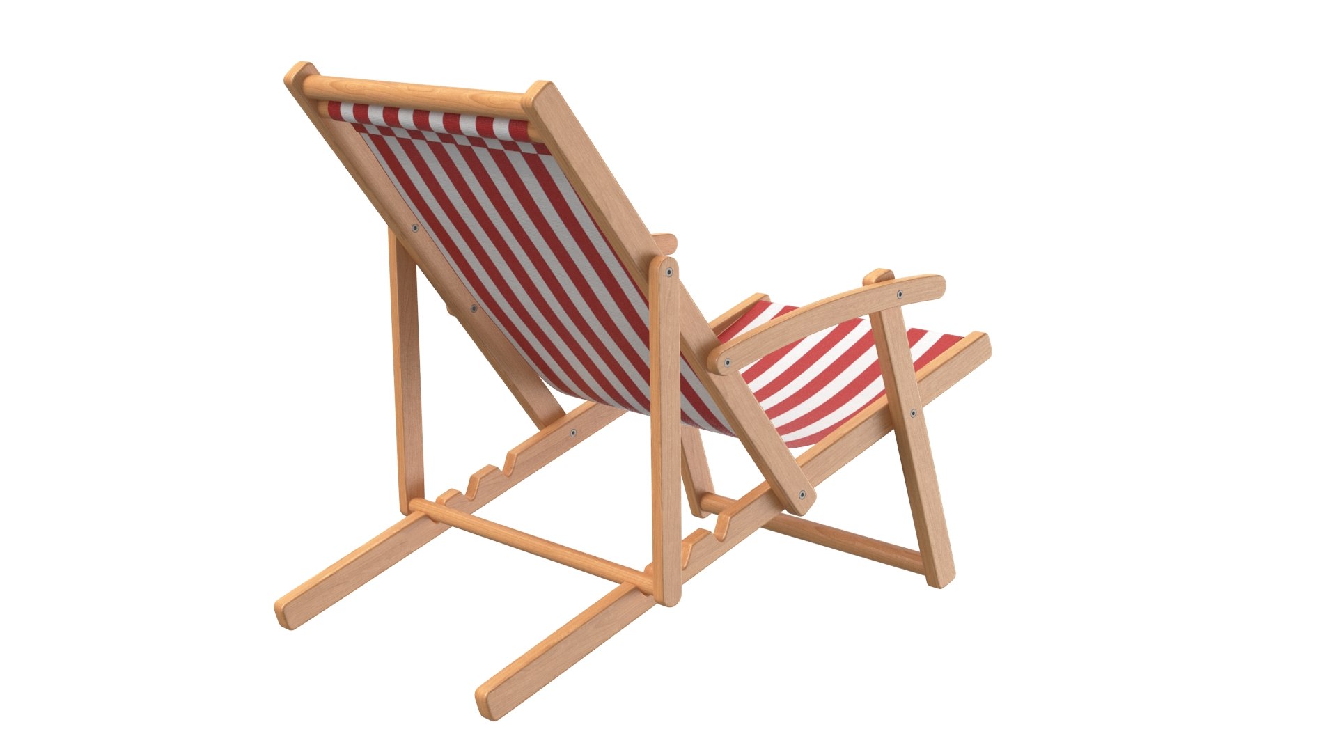Detailed Red Beach Chair 3D Model - TurboSquid 2063564