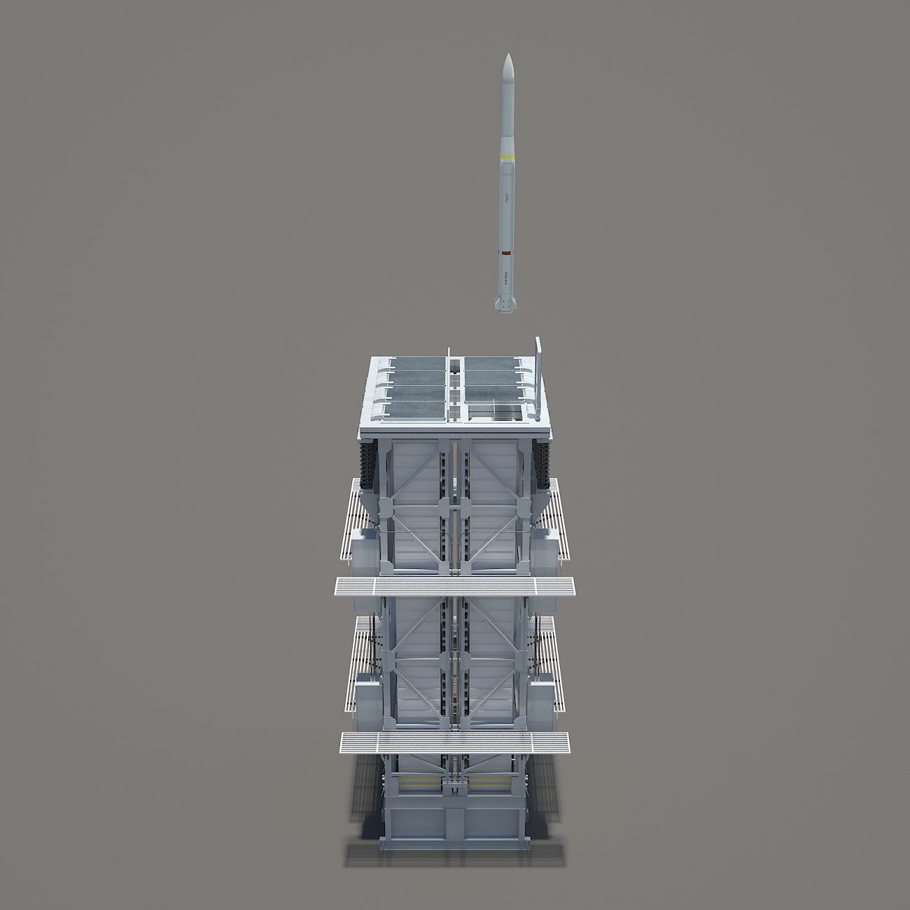 modelo 3d RIM-162 ESSM Missile + Mark-41 (VLS) - TurboSquid 1214283