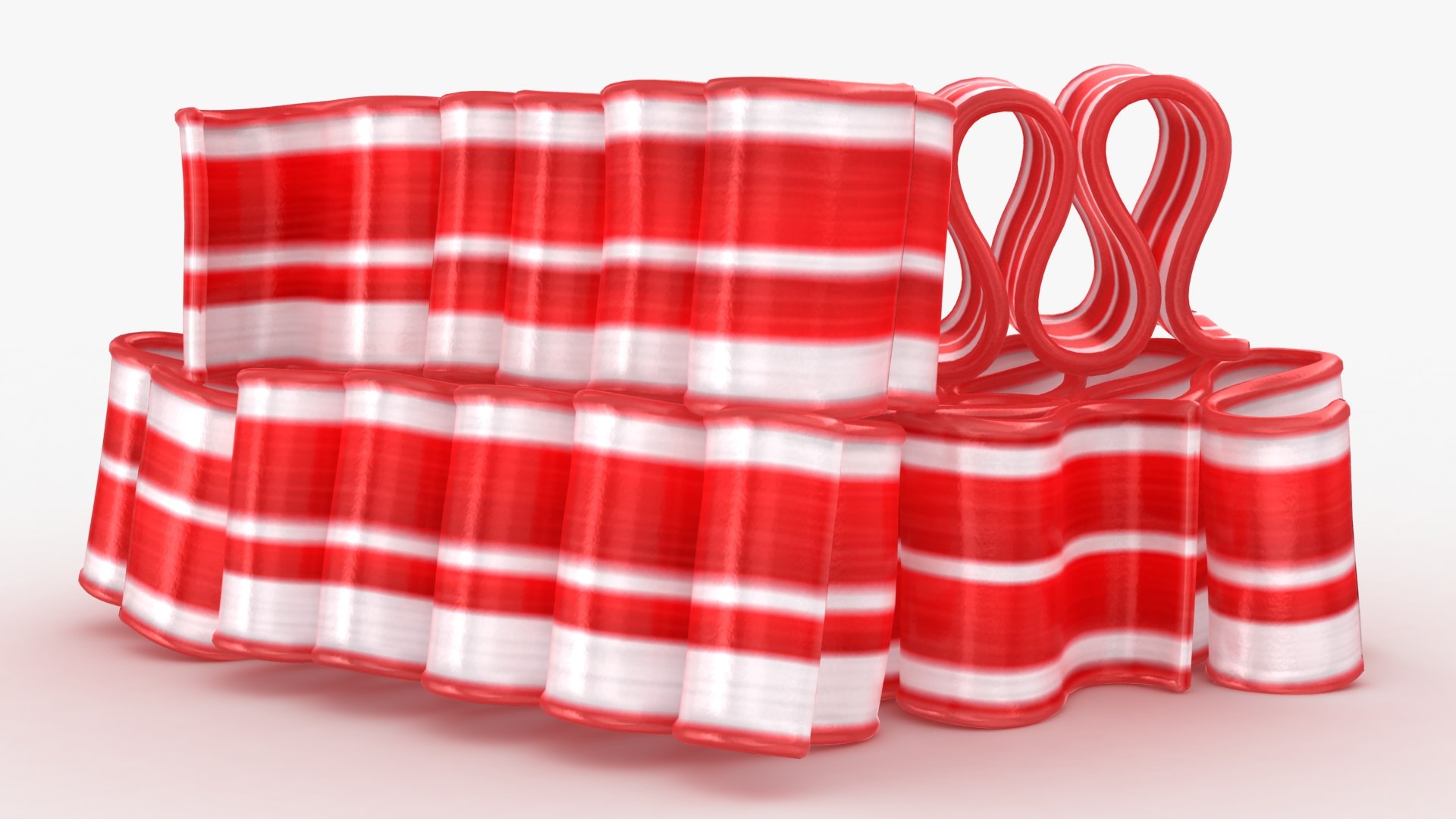 3D Realistic Christmas Ribbon Candy - TurboSquid 1468977