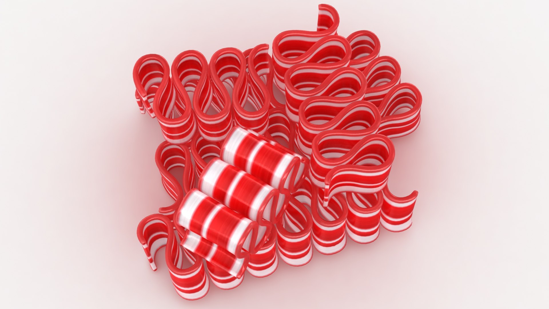 3D Realistic Christmas Ribbon Candy - TurboSquid 1468977