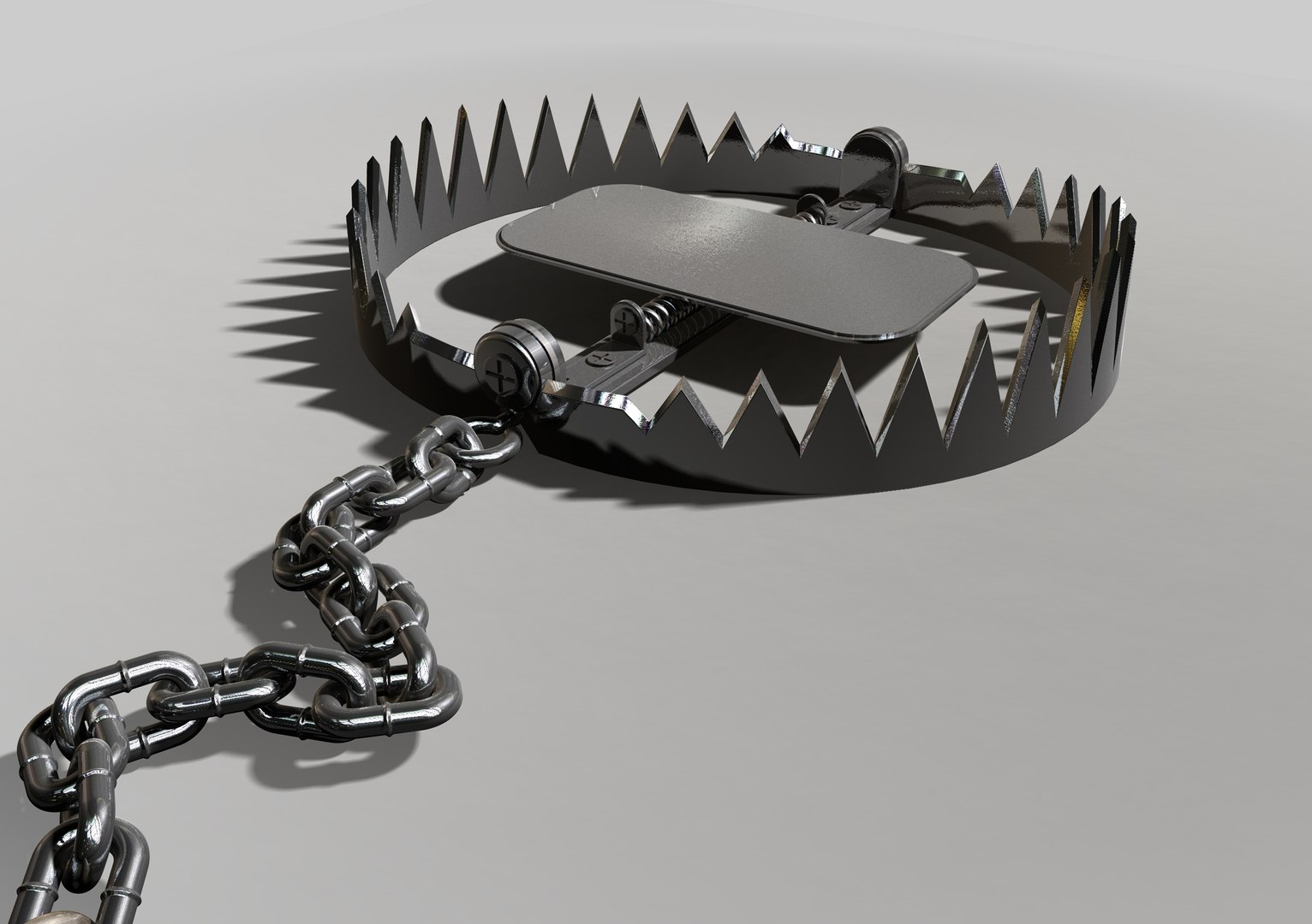 metal animal trap 3d c4d