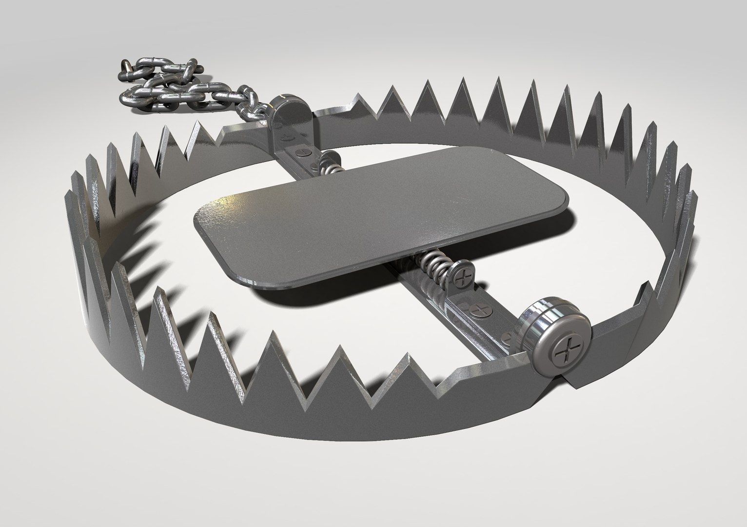 metal animal trap 3d c4d