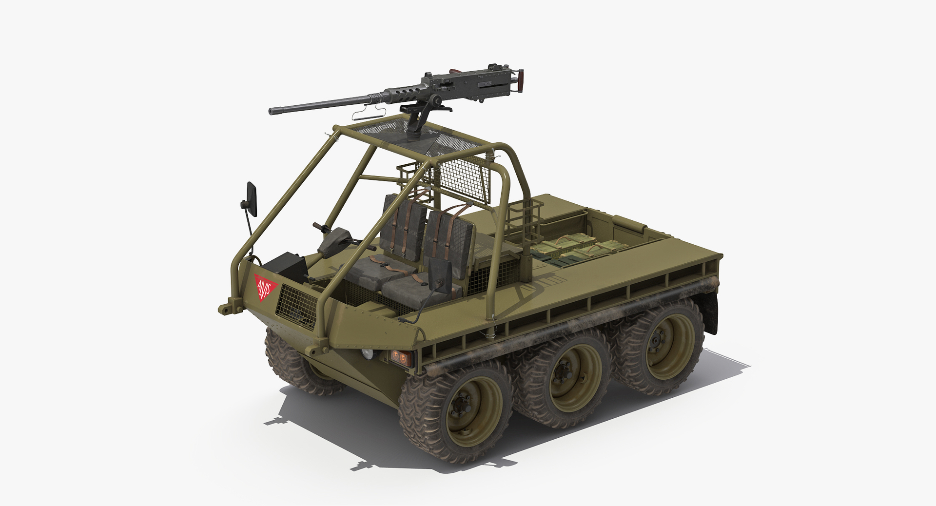 modelo 3d Ejército ATMP 6x6 con ametralladora - TurboSquid 1301012