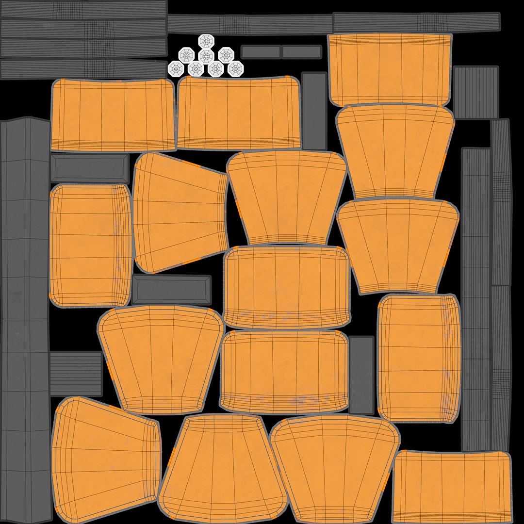 3D Sci-Fi Table And Seats PBR - TurboSquid 2276025