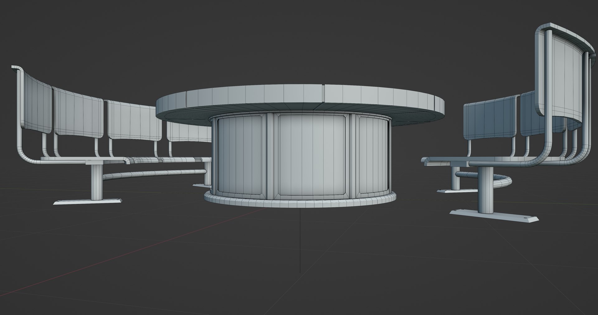 3D Sci-Fi Table And Seats PBR - TurboSquid 2276025