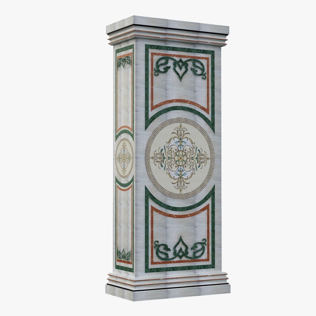 marble column design dxf