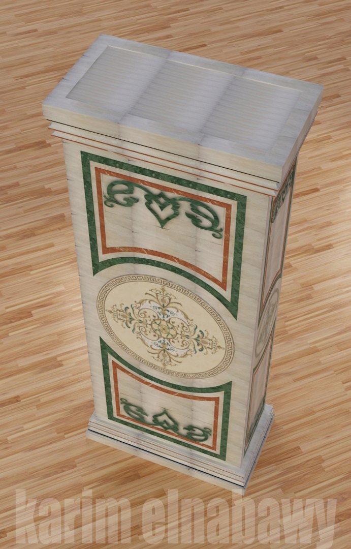 Marble Column Design Dxf