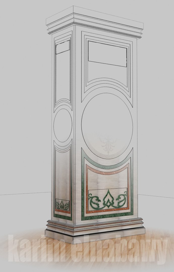 Marble Column Design Dxf