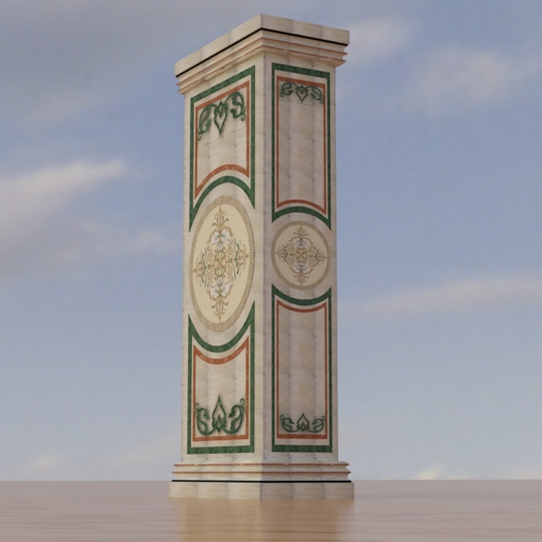 Marble Column Design Dxf