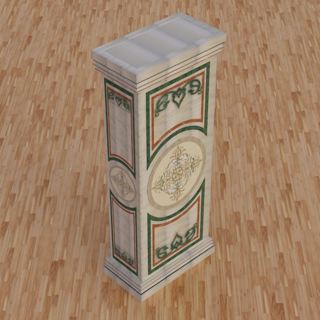 Marble Column Design Dxf