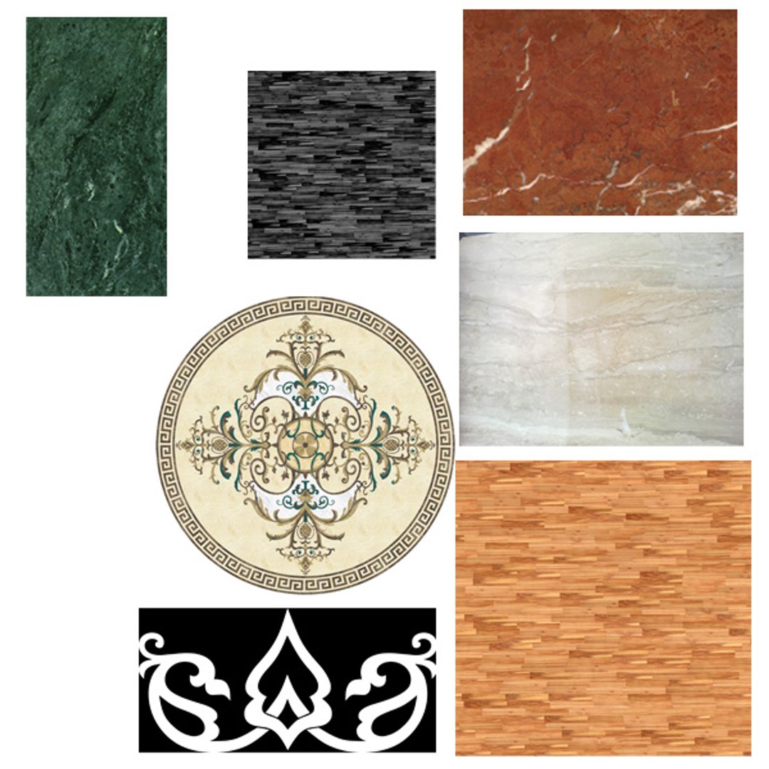 Marble Column Design Dxf