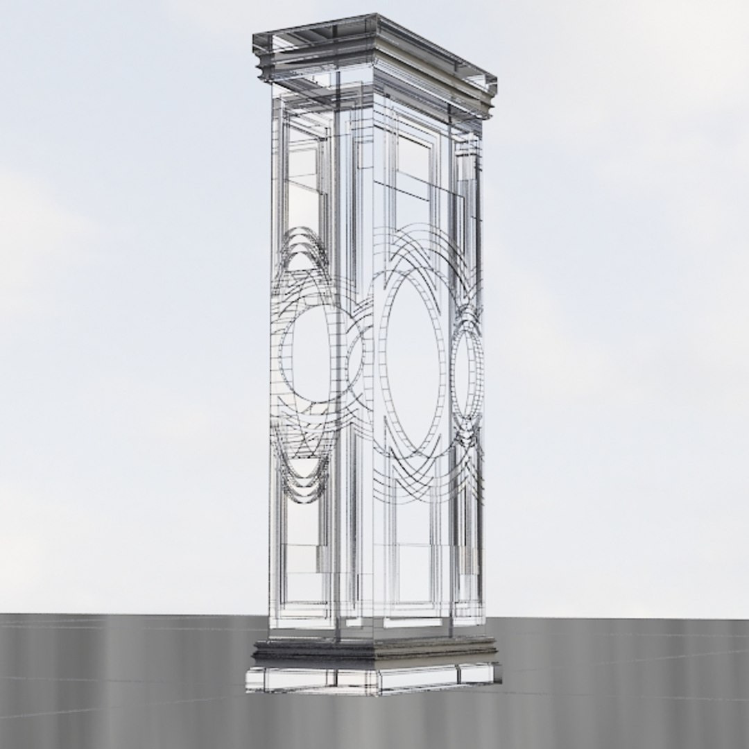 Marble Column Design Dxf