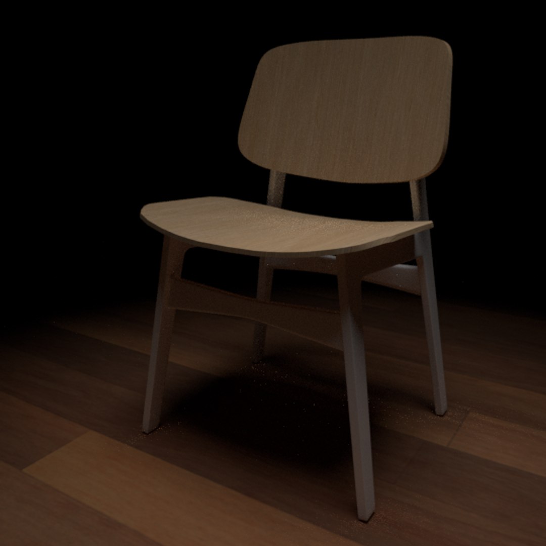 3D Simple Wooden Chair Model - TurboSquid 1556317