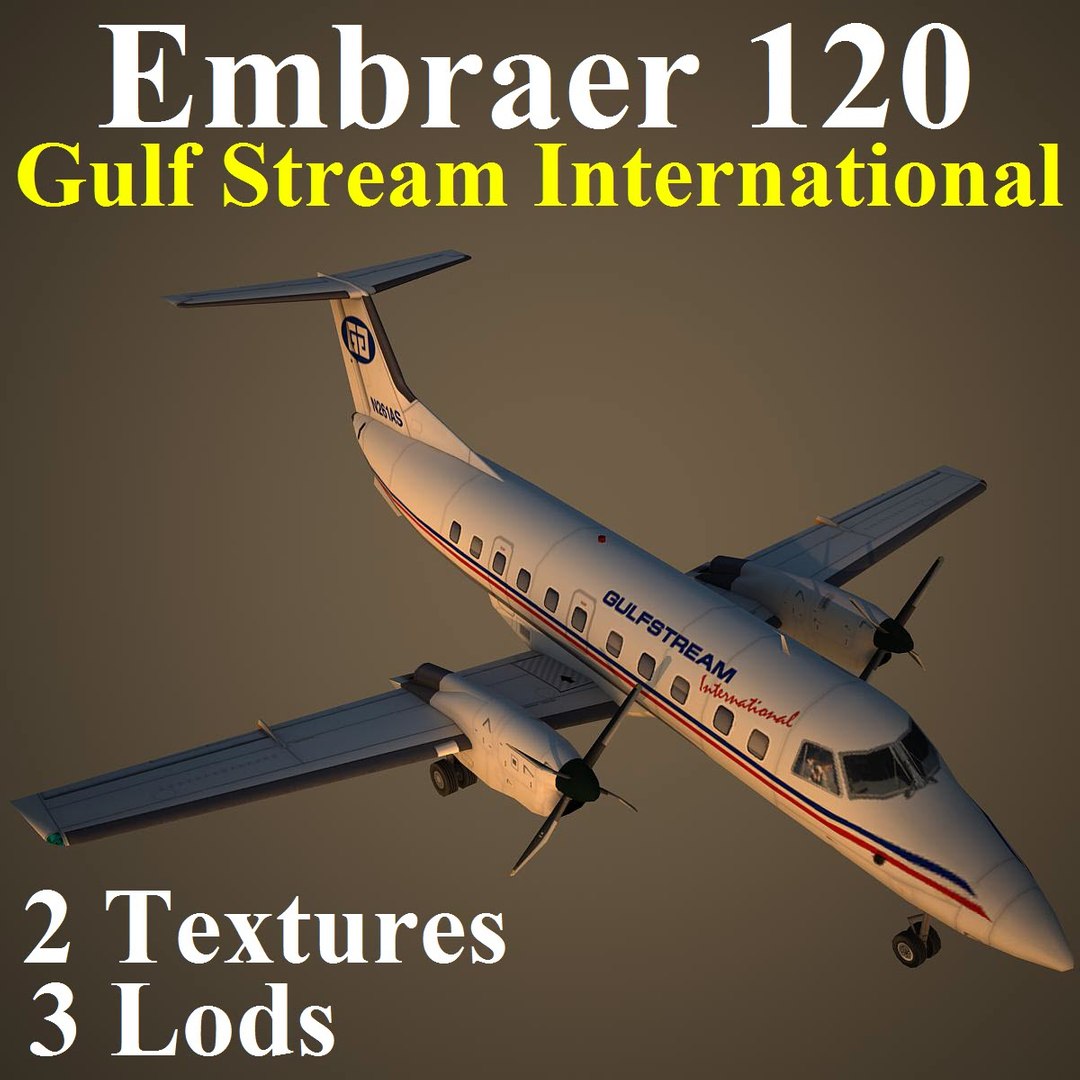 3d Embraer Emb 120 Gft Model