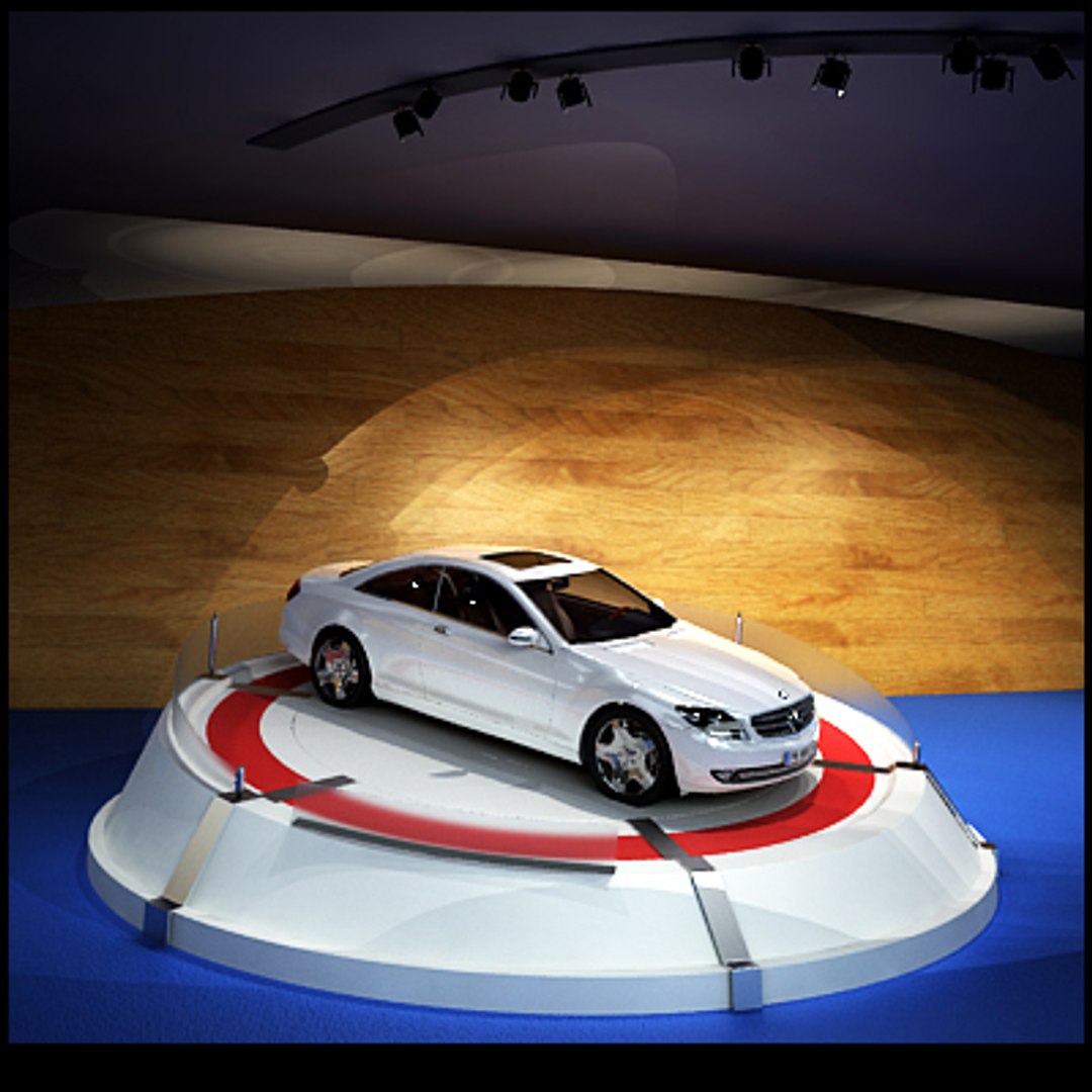 3d Exhibition Car Platform Model