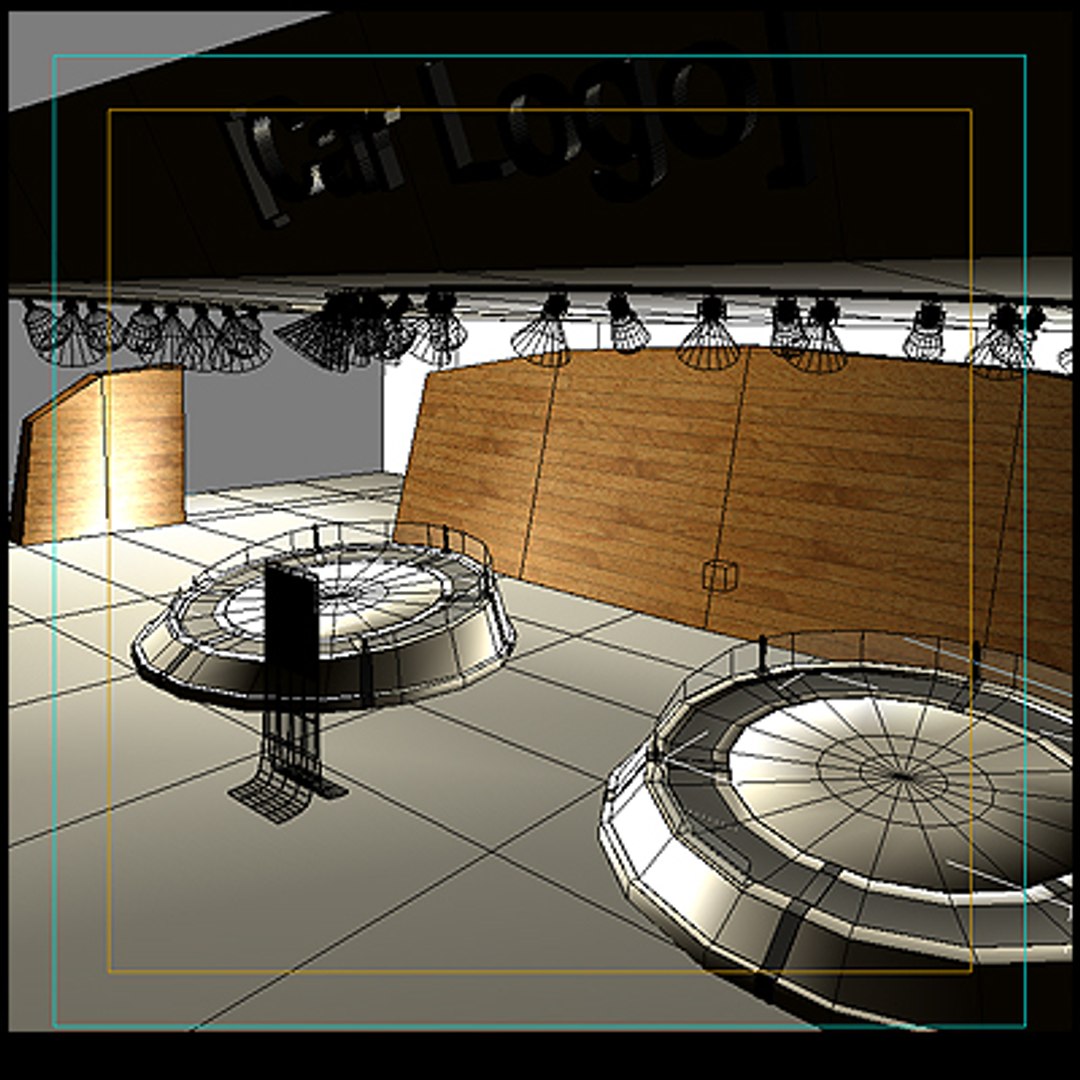 3d Exhibition Car Platform Model