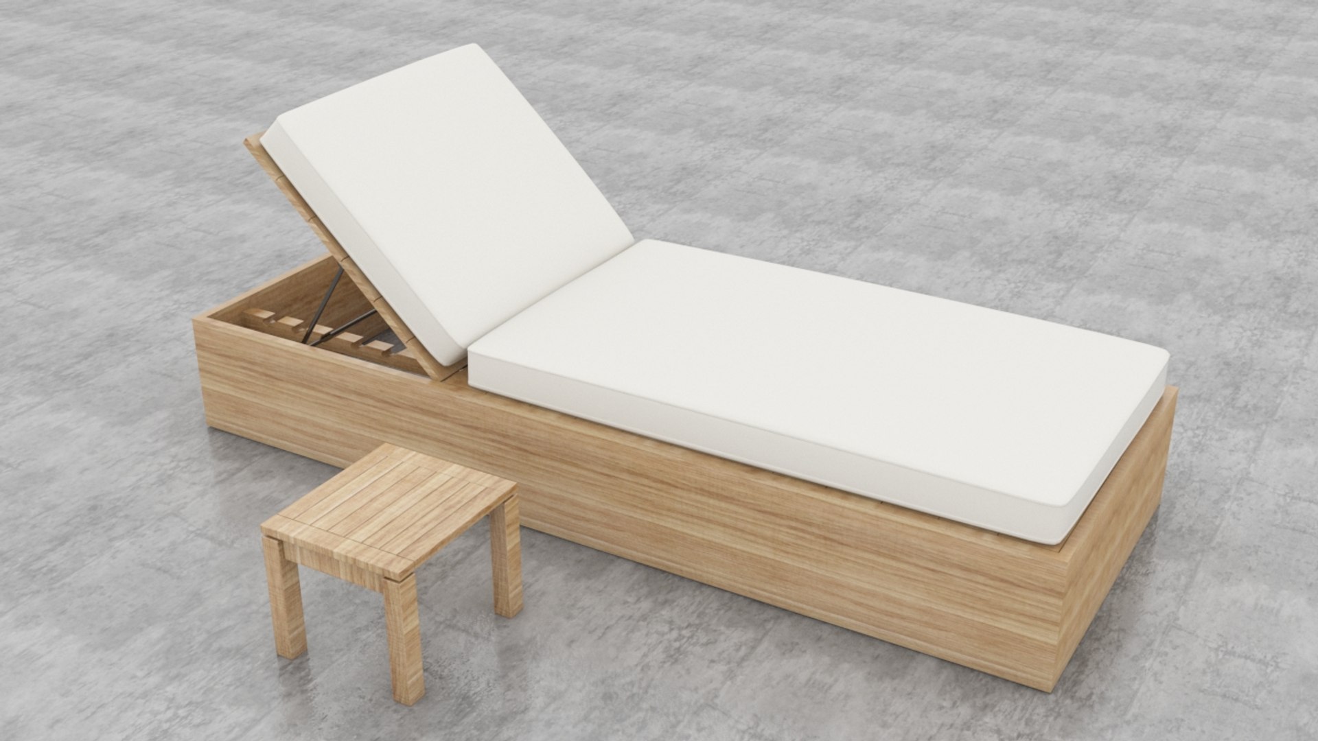 Lounge Chair Pool Model - TurboSquid 1374533