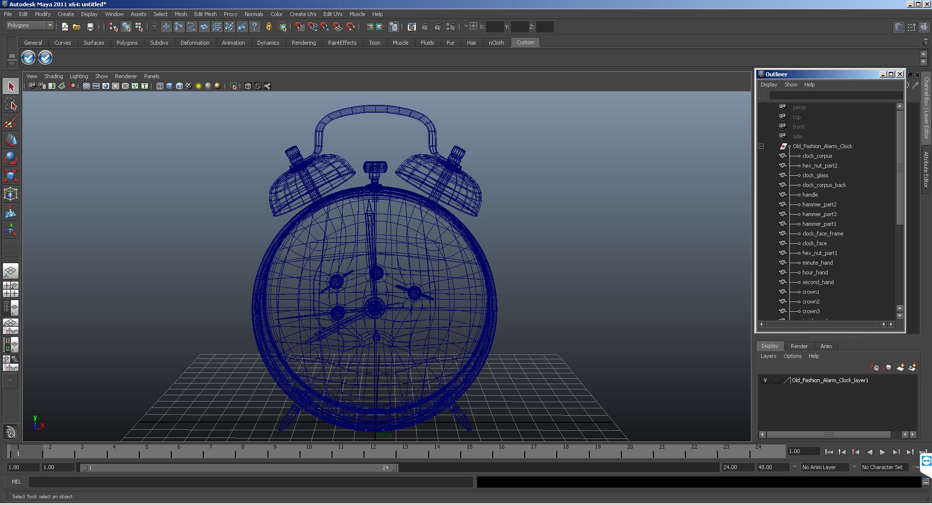 3D Old Fashion Alarm Clock - TurboSquid 1223733