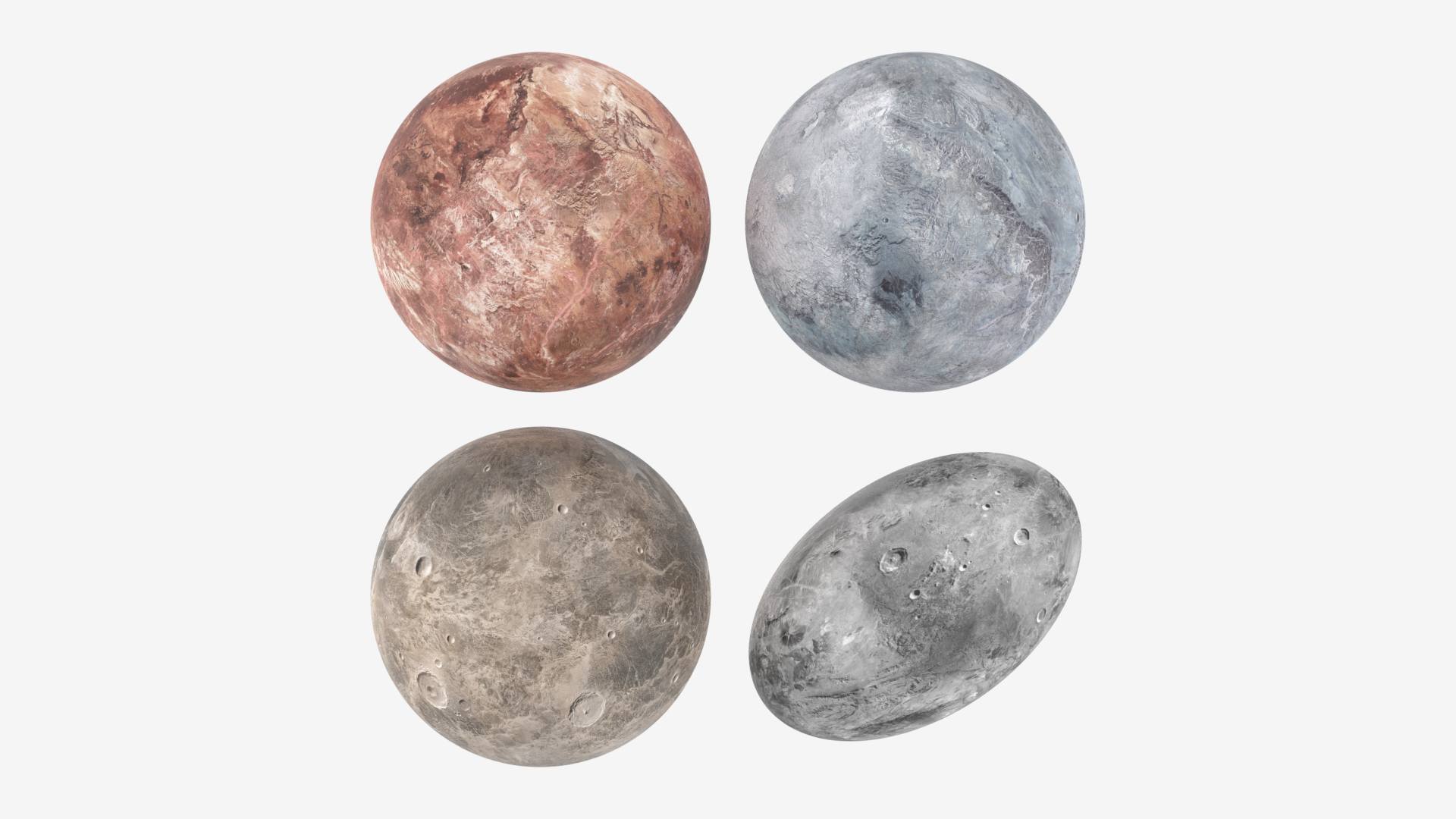 Dwarf Planets Ceres Eris Makemake Haumea 3D Model - TurboSquid 1726569