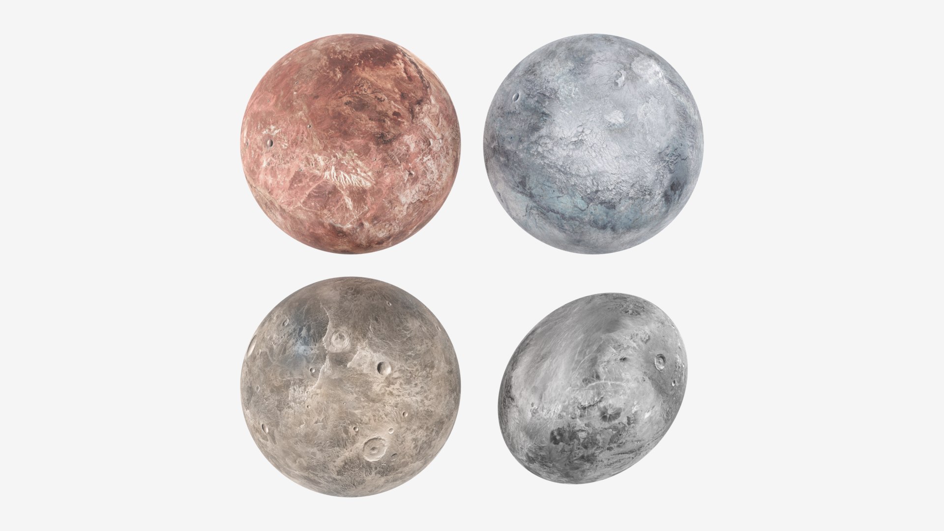 Dwarf Planets Ceres Eris Makemake Haumea 3D Model - TurboSquid 1726569