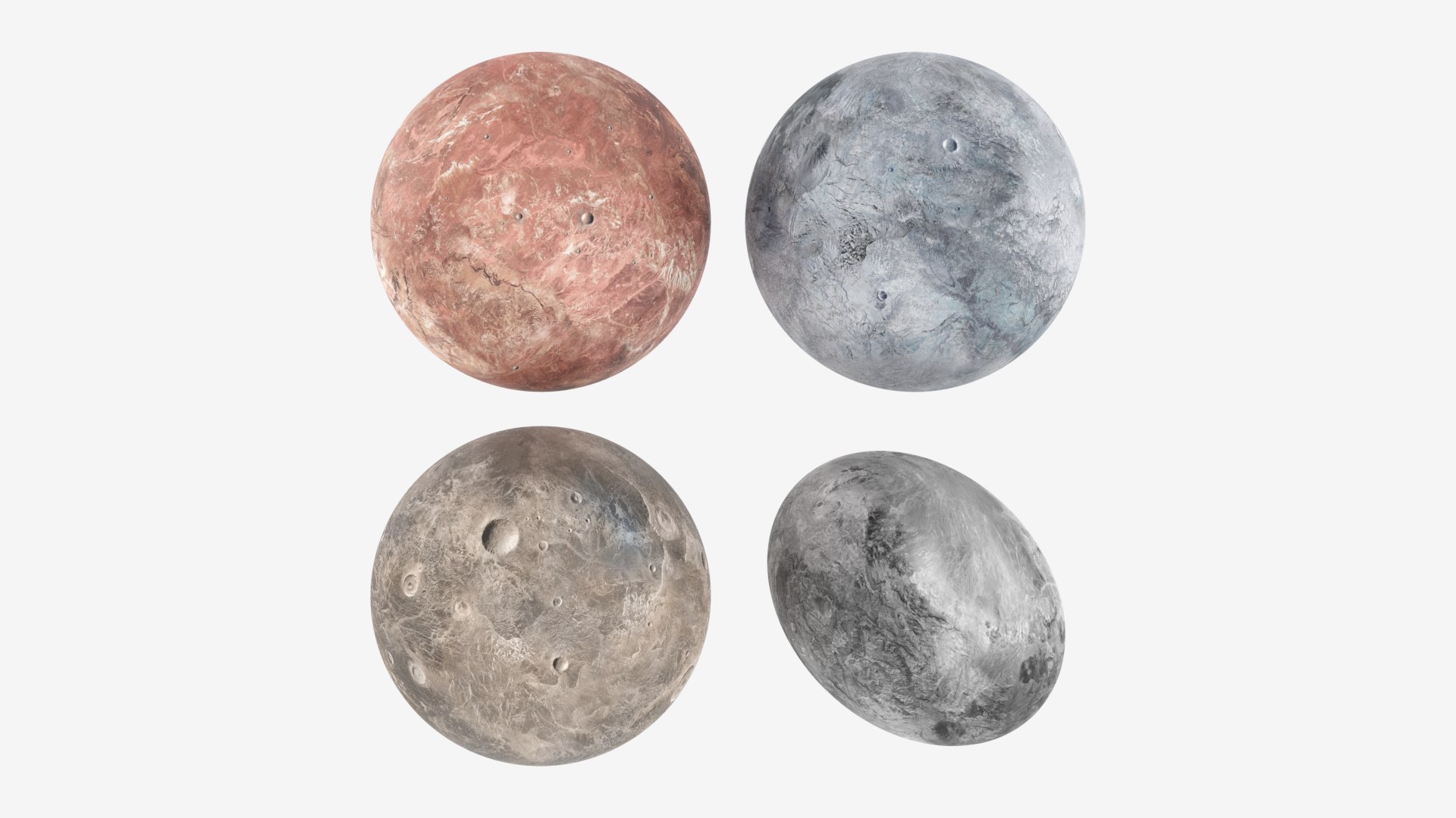 Dwarf Planets Ceres Eris Makemake Haumea 3D Model - TurboSquid 1726569