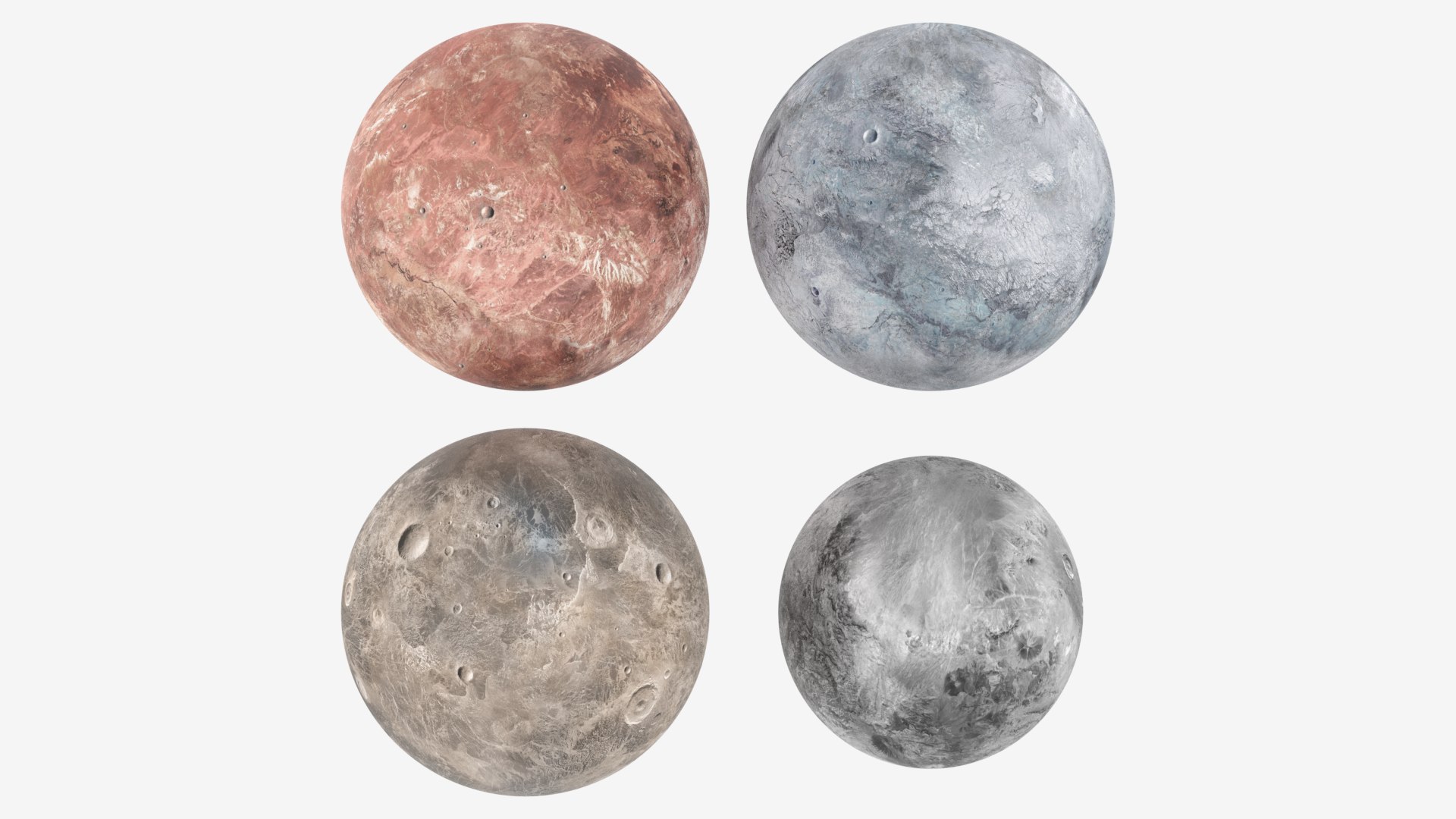 Dwarf Planets Ceres Eris Makemake Haumea 3D Model - TurboSquid 1726569