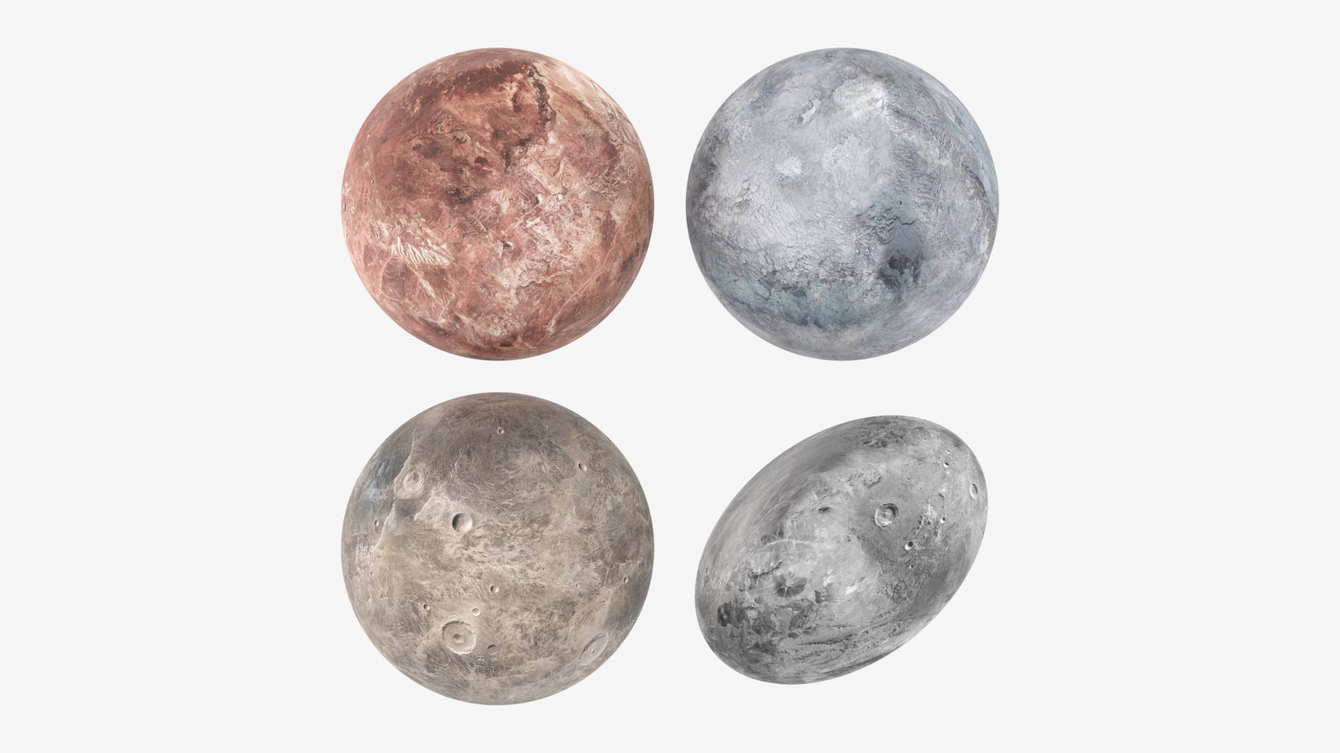 Dwarf Planets Ceres Eris Makemake Haumea 3D Model - TurboSquid 1726569