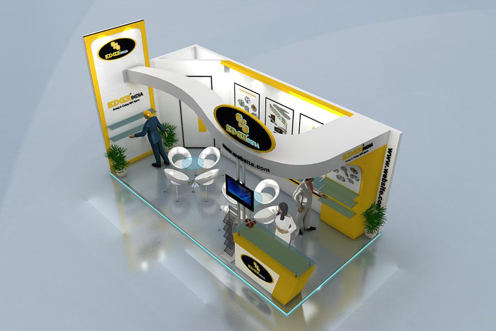 2 Side Open Stand 3D Model - TurboSquid 1996124