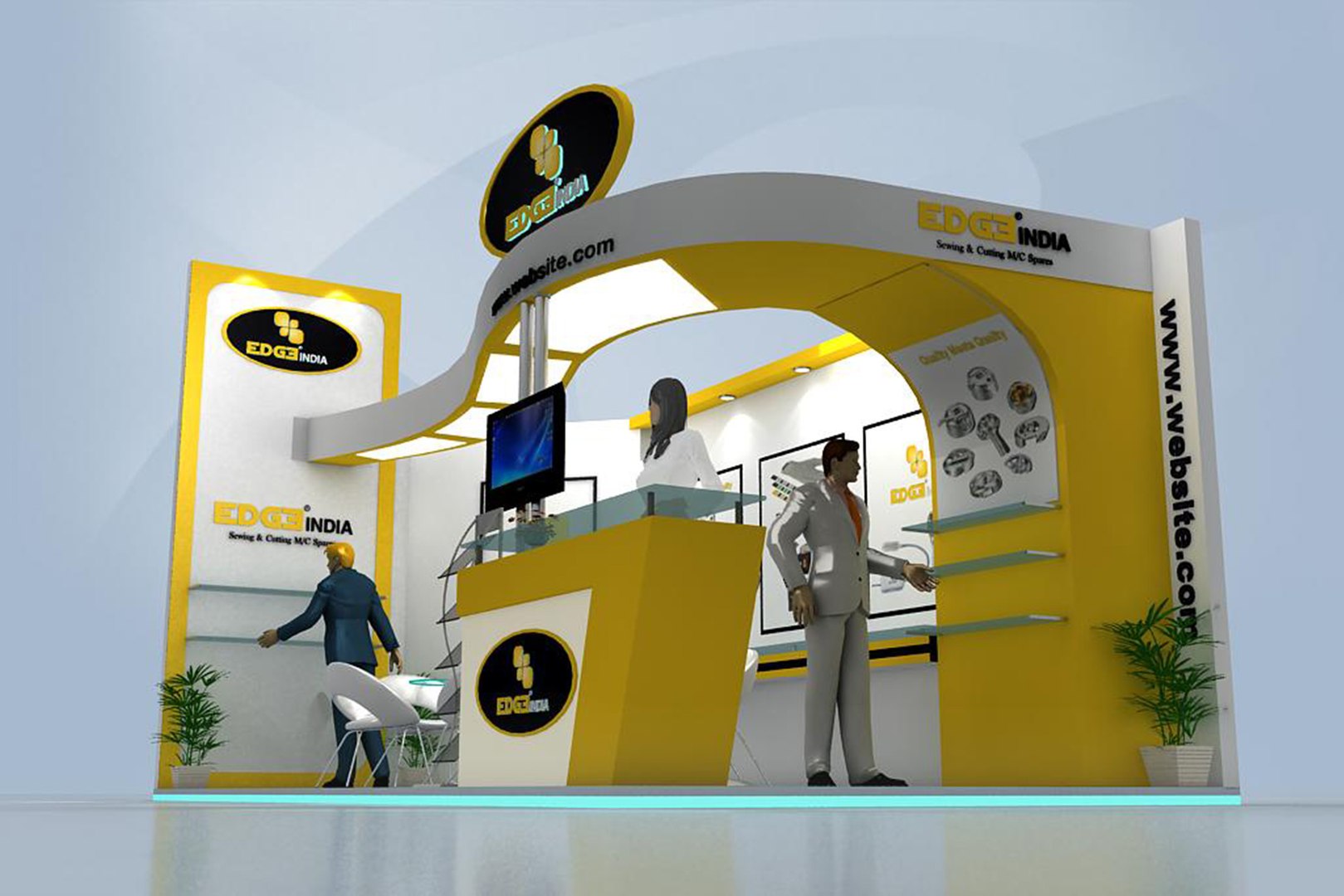 2 Side Open Stand 3D Model - TurboSquid 1996124