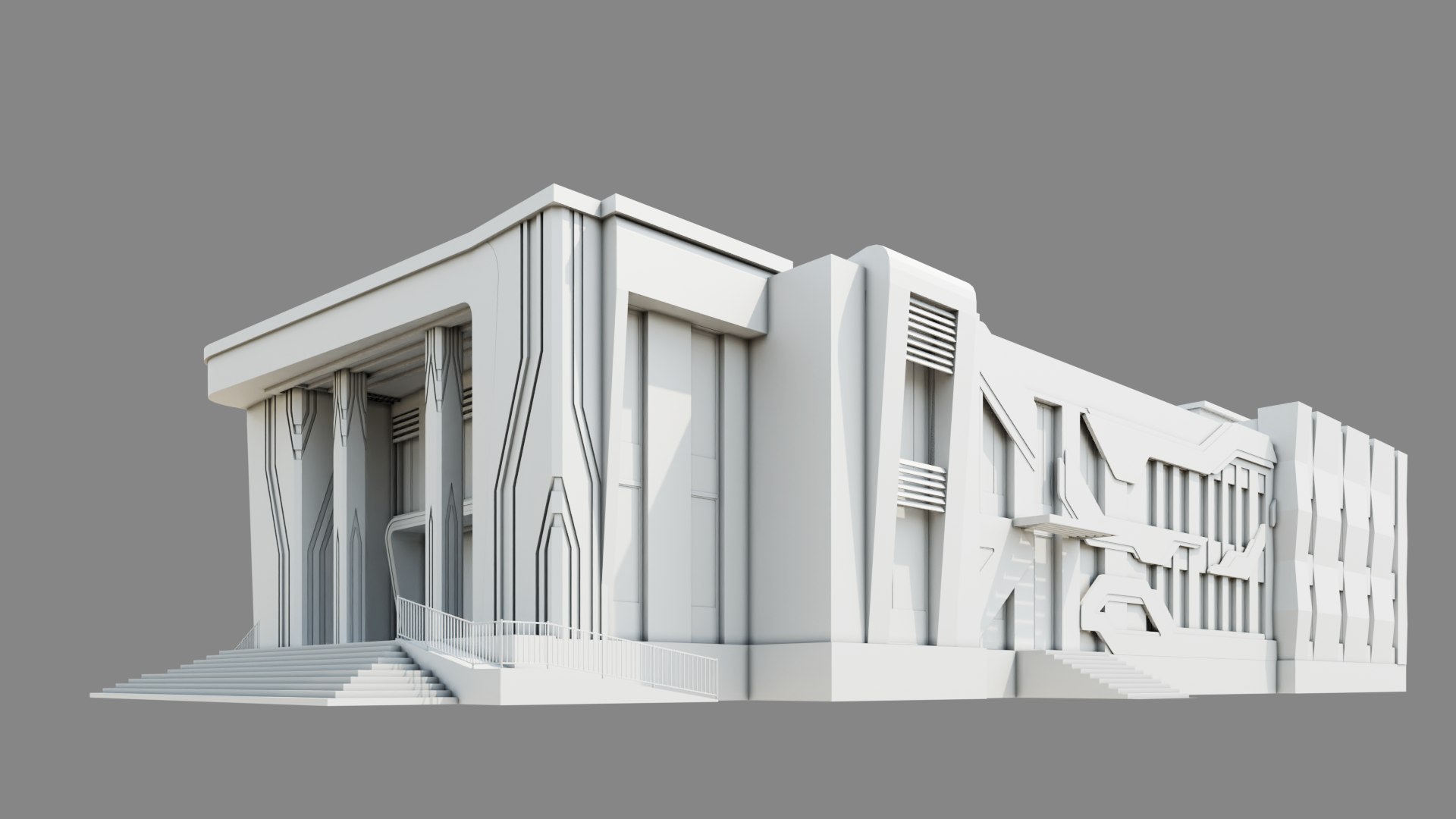 Theatre Building 3D Model - TurboSquid 2029082