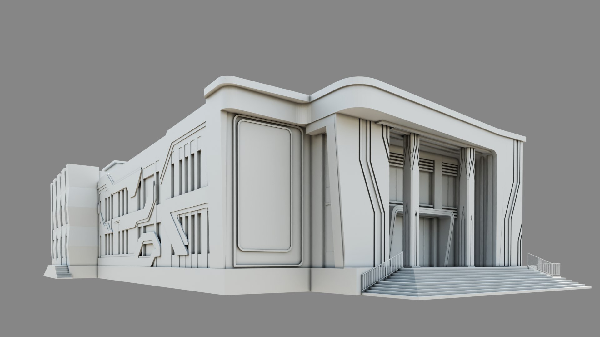 Theatre Building 3D Model - TurboSquid 2029082