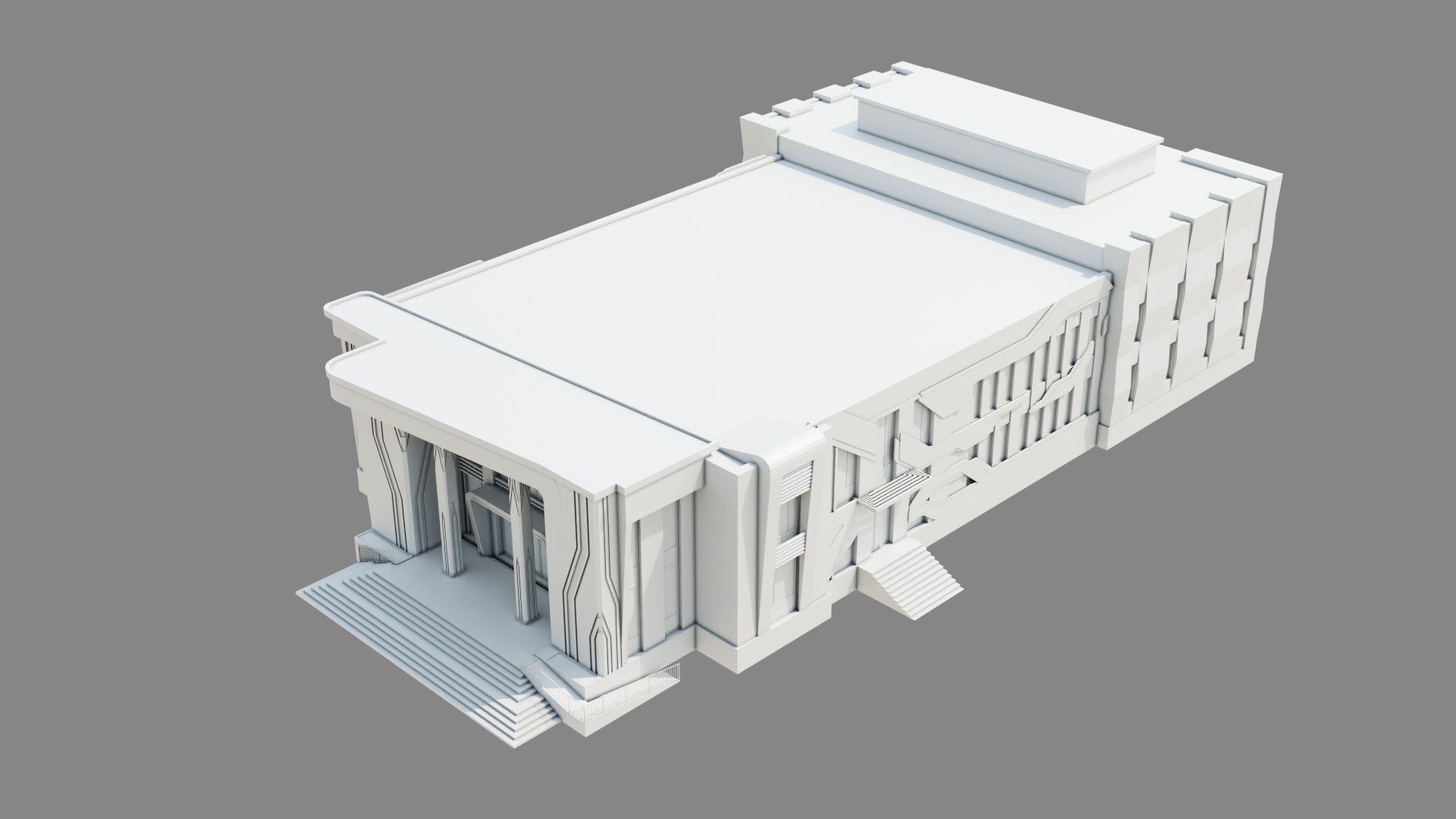 Theatre Building 3D Model - TurboSquid 2029082
