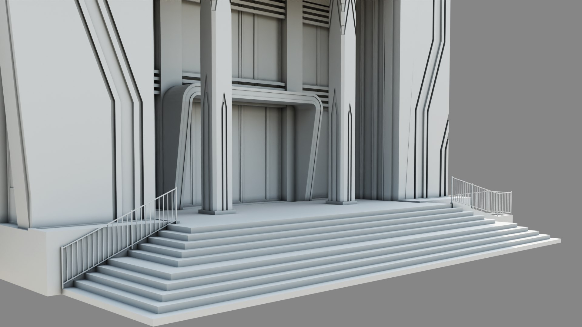Theatre Building 3D Model - TurboSquid 2029082