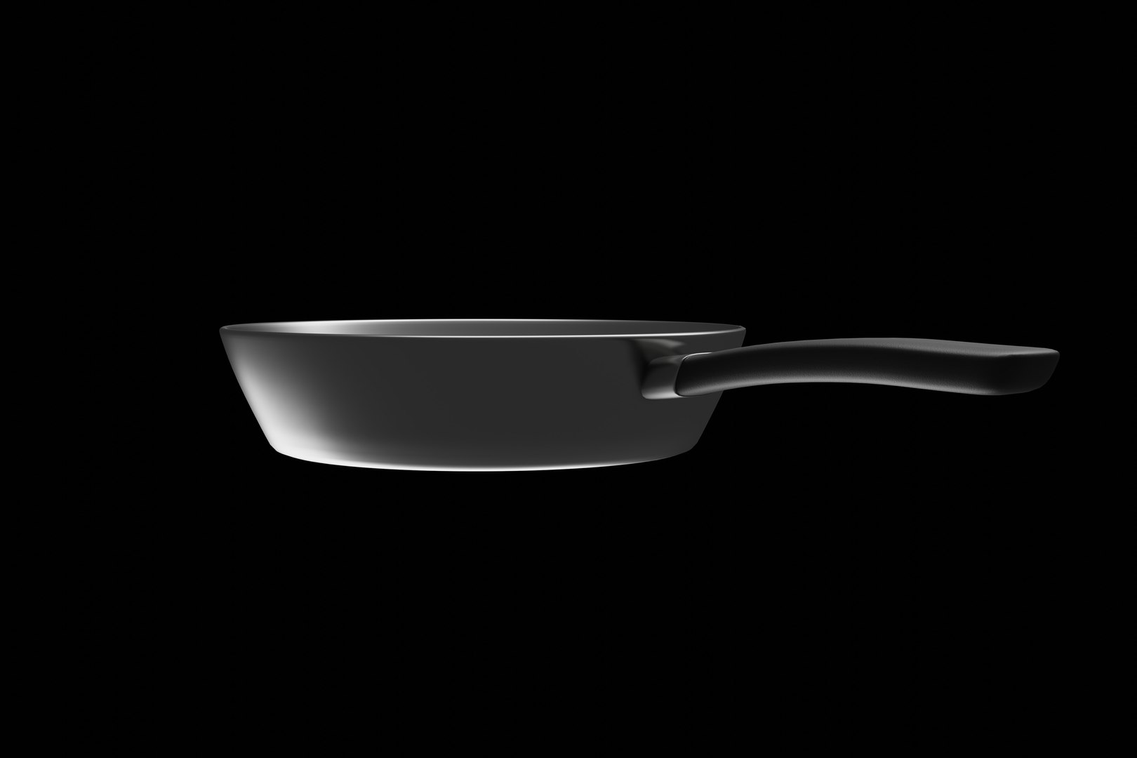 Frying pan with plastic handle 3D model - TurboSquid 2151451