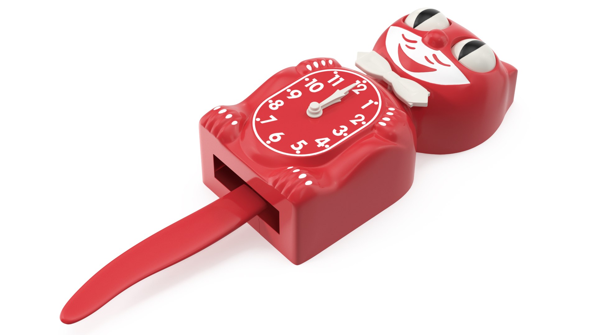 3D Retro Wall Clock Red Cat - TurboSquid 2065246