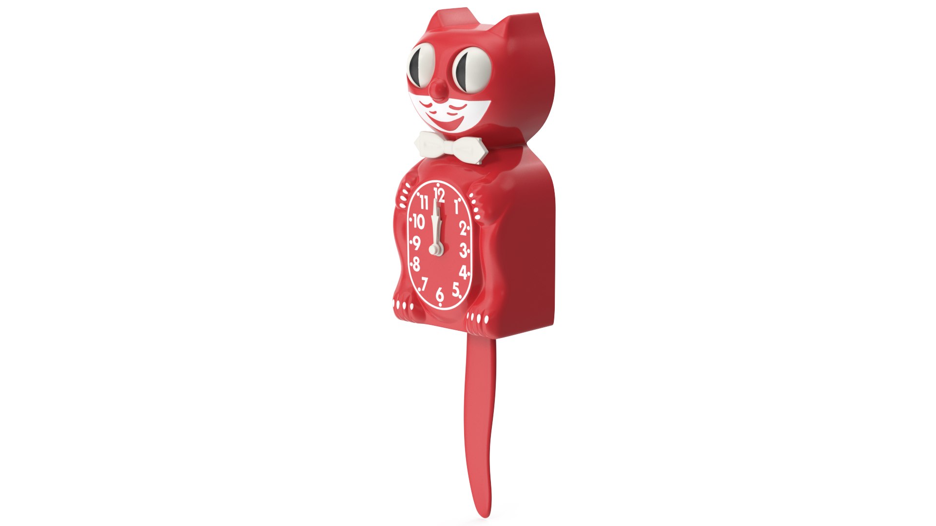 3D Retro Wall Clock Red Cat - TurboSquid 2065246