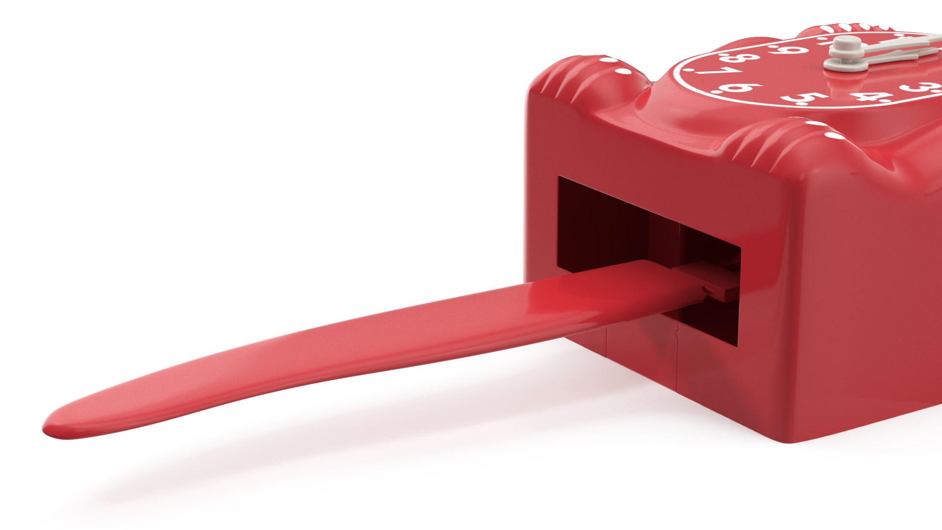 3D Retro Wall Clock Red Cat - TurboSquid 2065246