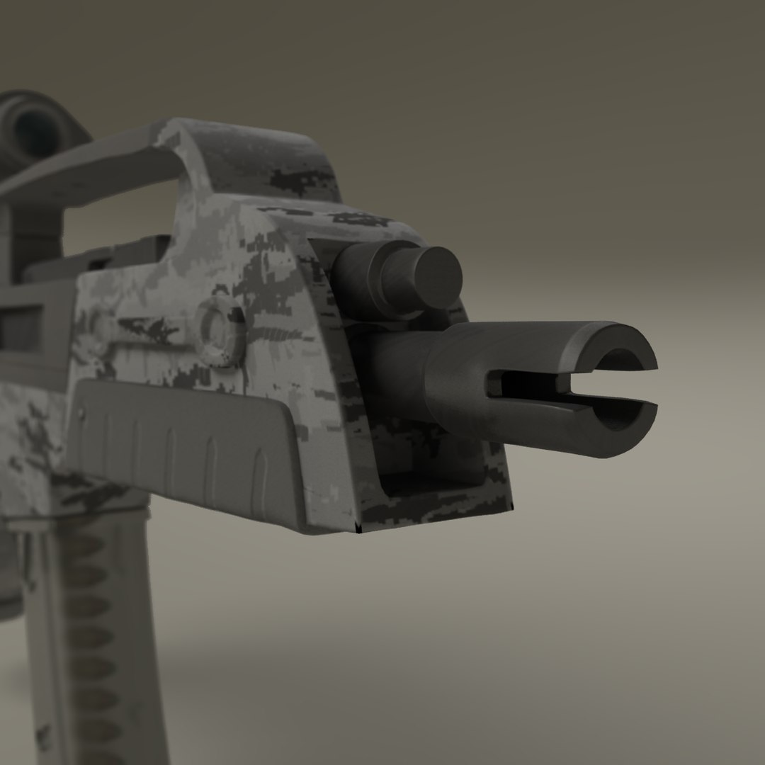 compact assault rifle 3d model