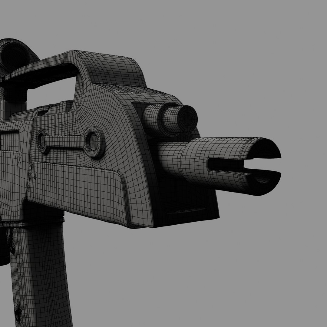 compact assault rifle 3d model