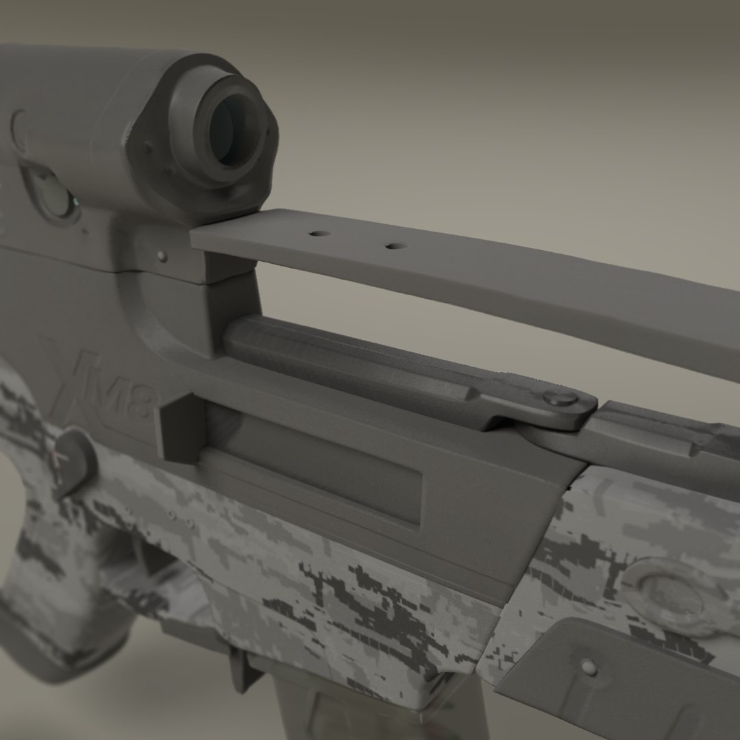 compact assault rifle 3d model