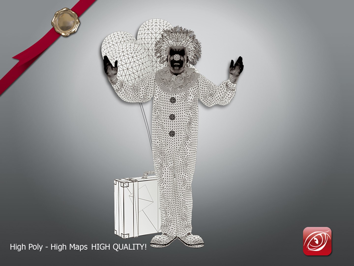 3D Model Male Clown 001 - TurboSquid 1239717