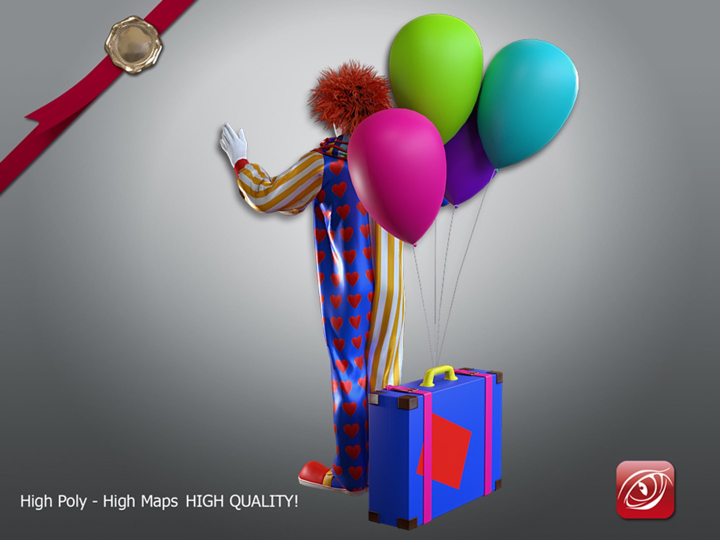 3D Model Male Clown 001 - TurboSquid 1239717
