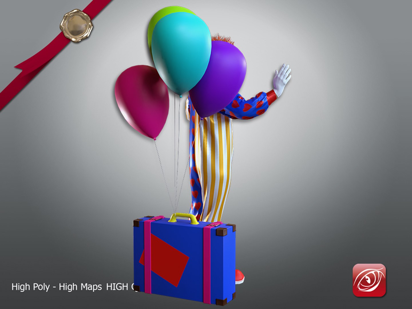 3D Model Male Clown 001 - TurboSquid 1239717